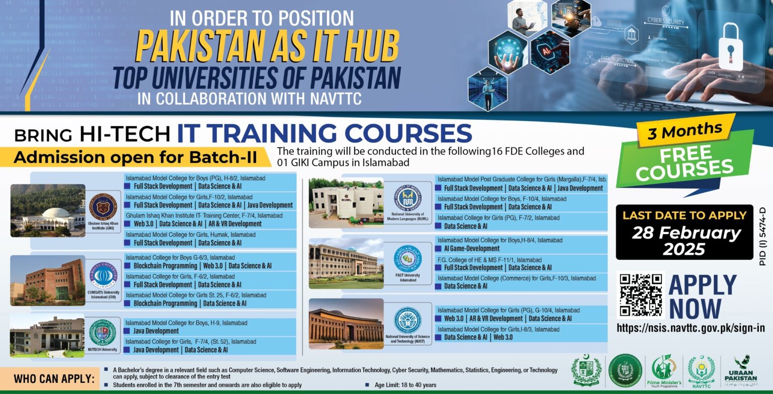 NAVTTC Free Courses 2025 – Apply Now